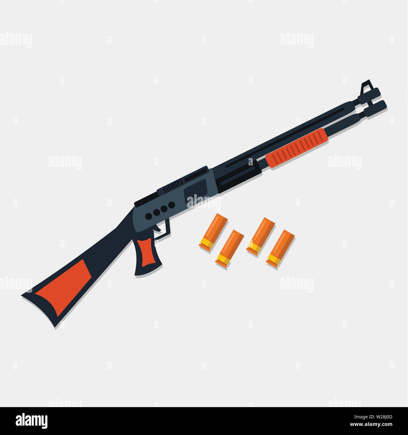 shotgun with bullet vector illustration Stock Vector Image & Art - Alamy