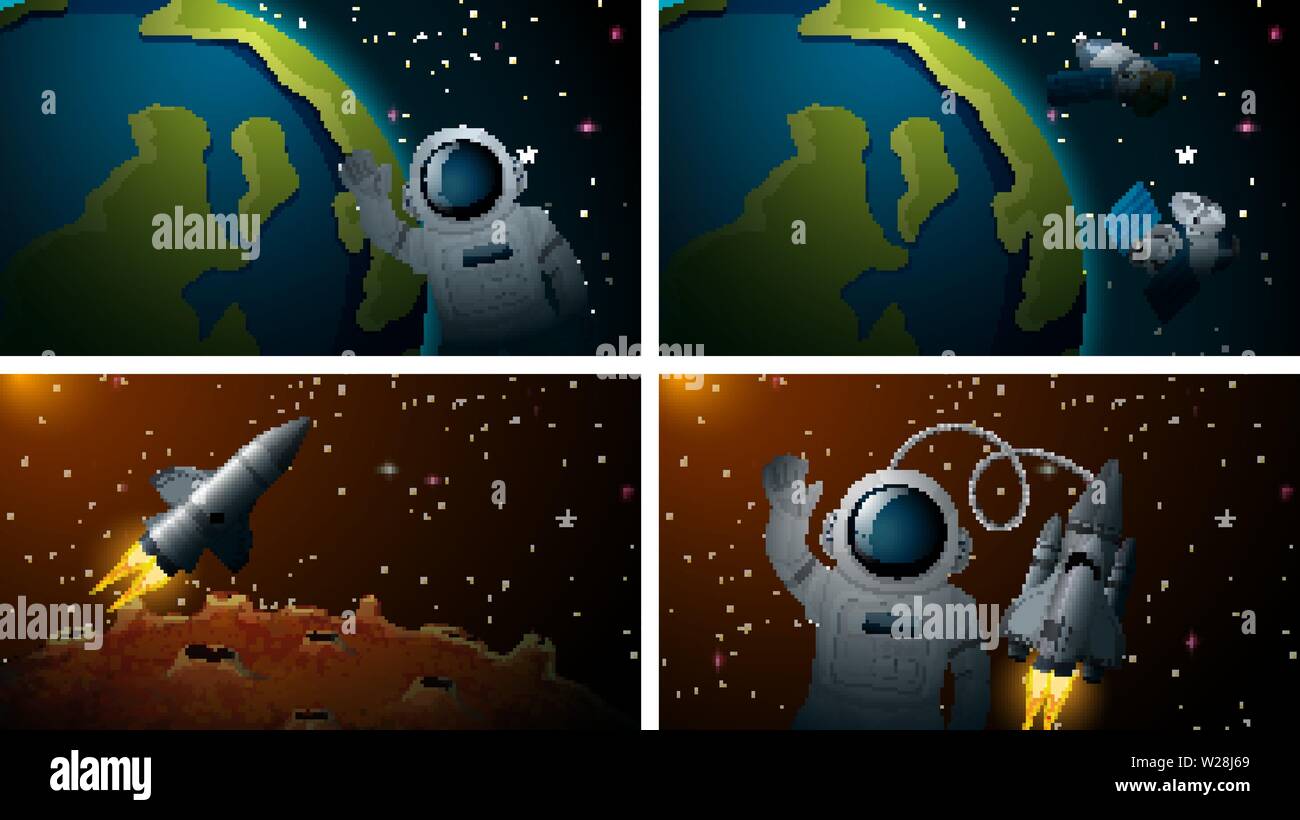 set different nature scene illustration Stock Vector Image & Art - Alamy