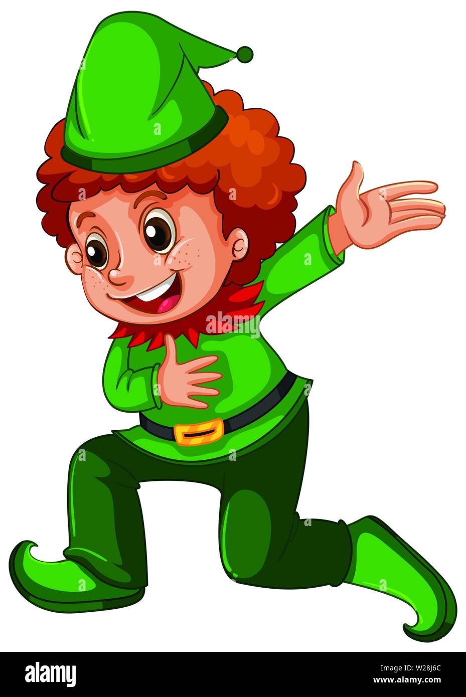 A boy wearing elf costume illustration Stock Vector Image & Art - Alamy
