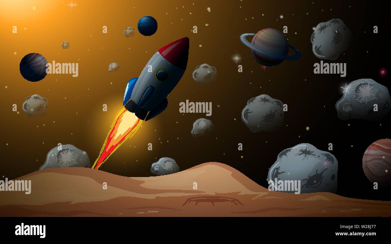 A beautiful space scene illustration Stock Vector Image & Art - Alamy