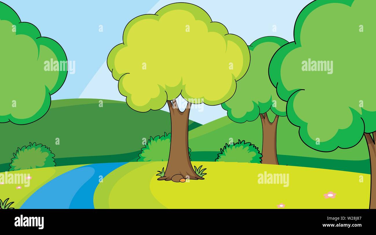 A simple nature scene illustration Stock Vector Image & Art - Alamy