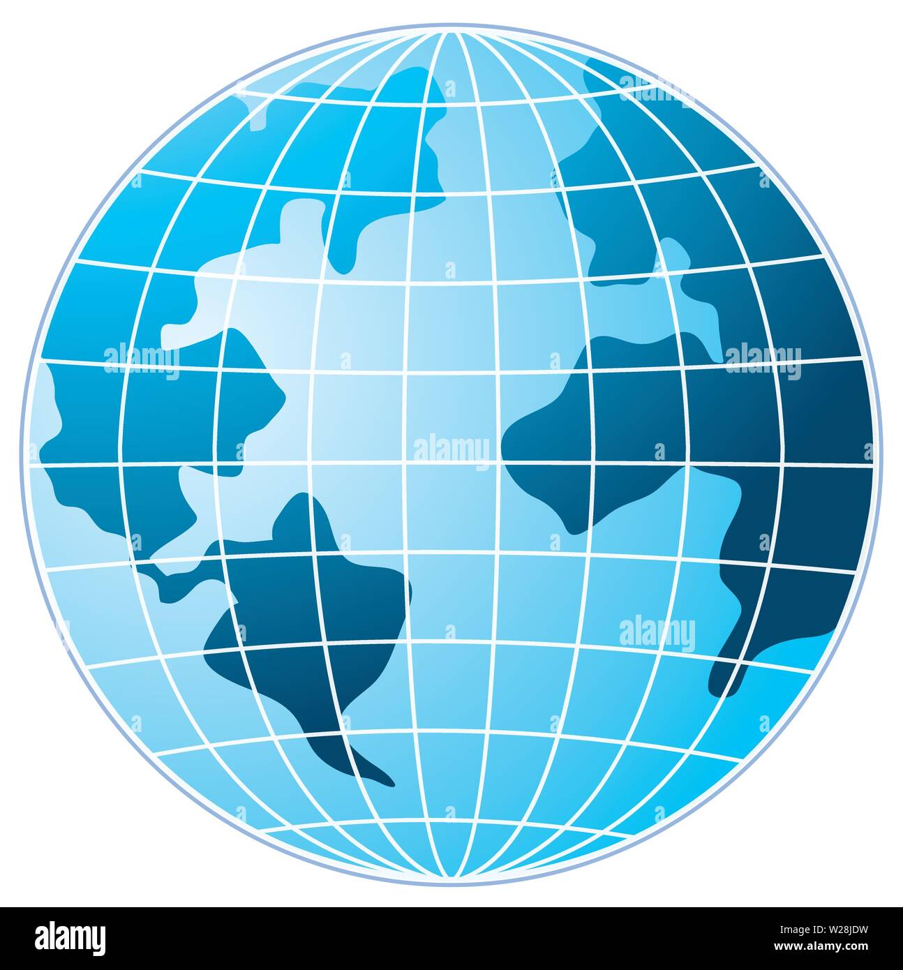A blue earth on white background illustration Stock Vector Image & Art ...