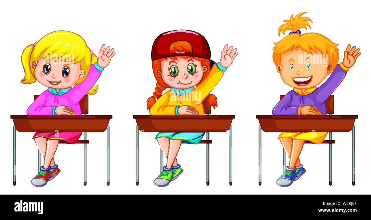 Group of girl student illustration Stock Vector Image & Art - Alamy