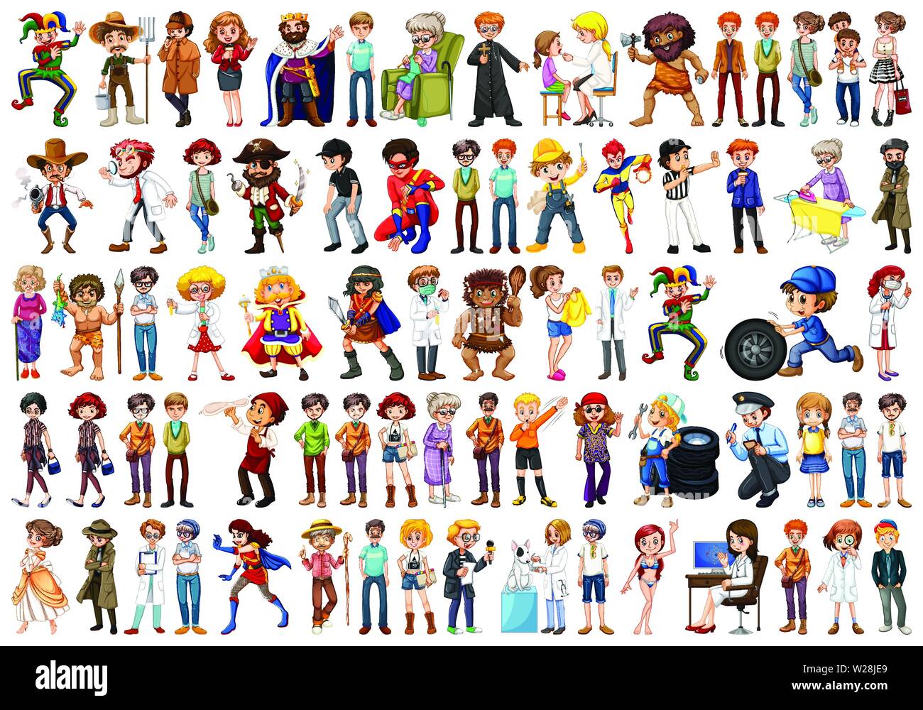 Large set of different people illustration Stock Vector Image & Art - Alamy