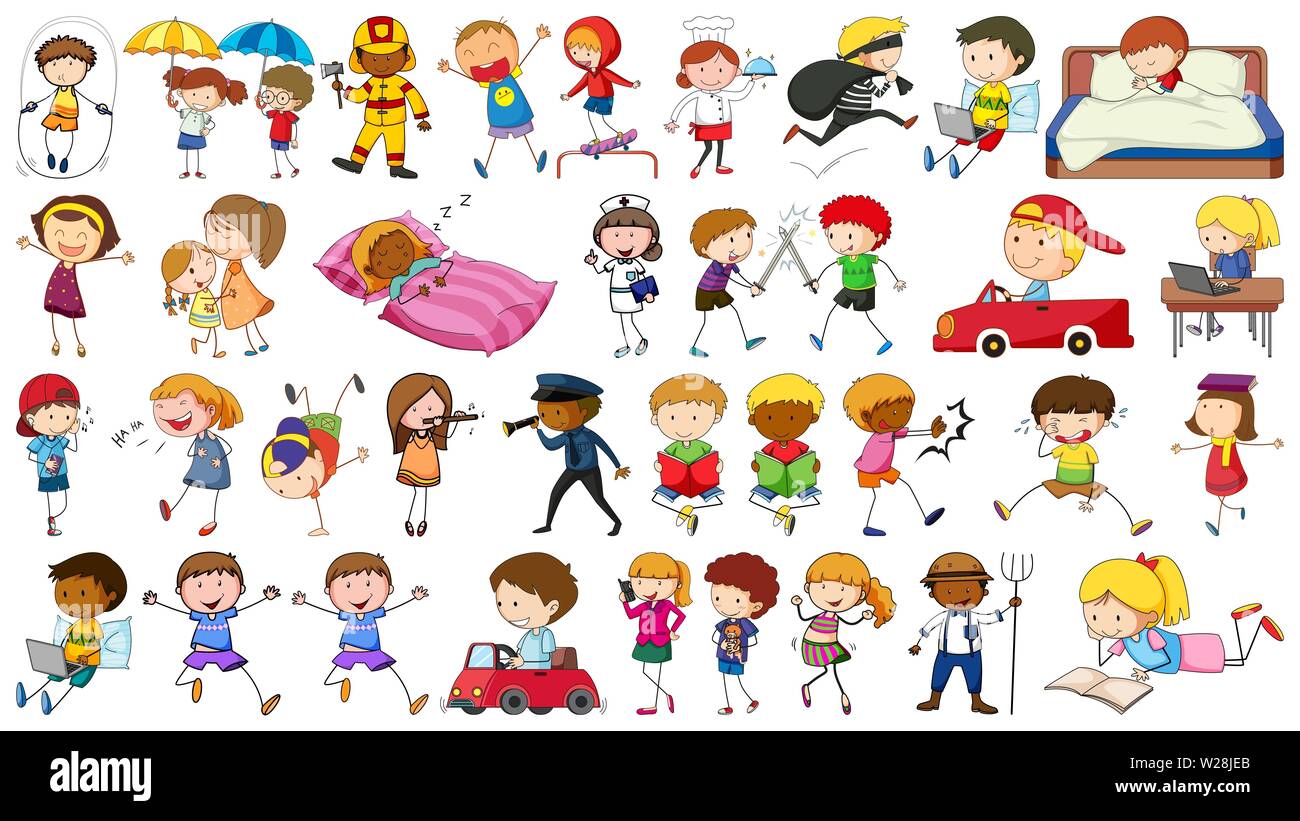 Set of simple characters illustration Stock Vector Image & Art - Alamy