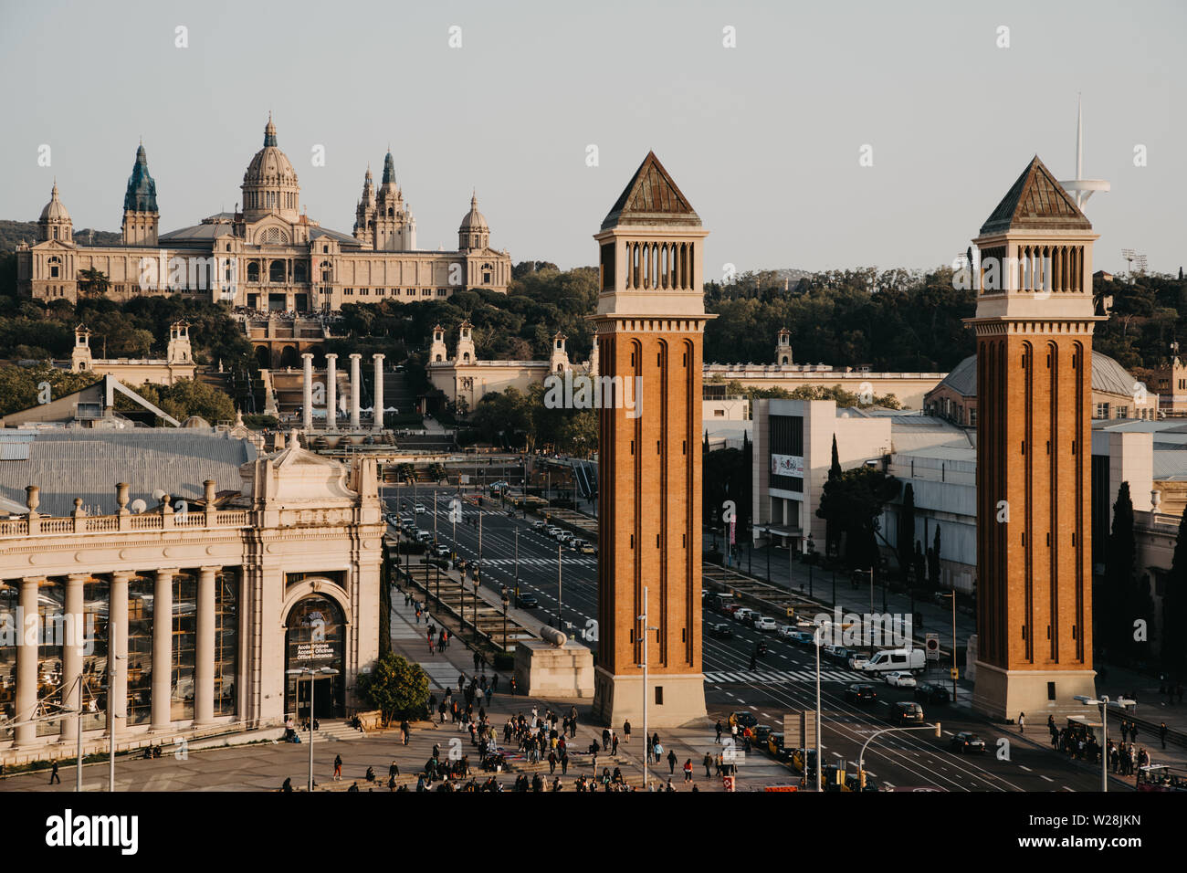 Is one of barcelonas most important squares hi-res stock photography ...