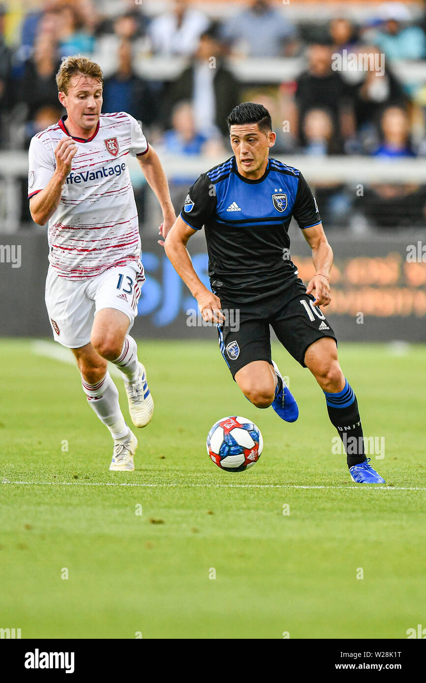 San Jose, California, USA. 6th July, 2019. San Jose Earthquakes forward ...
