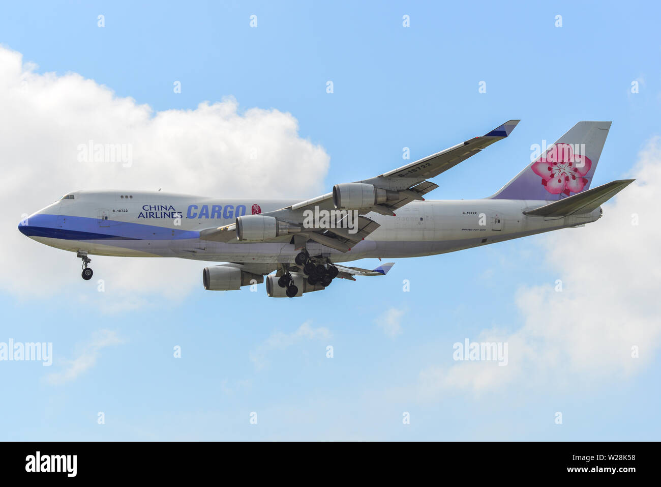 Singapore - Mar 26, 2019. B-18722 China Airlines Cargo Boeing 747-400F ...