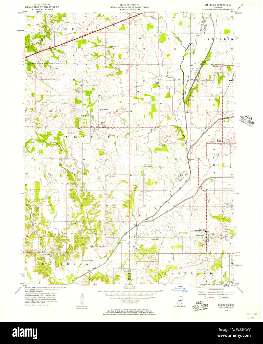 Map of eminence hi-res stock photography and images - Alamy