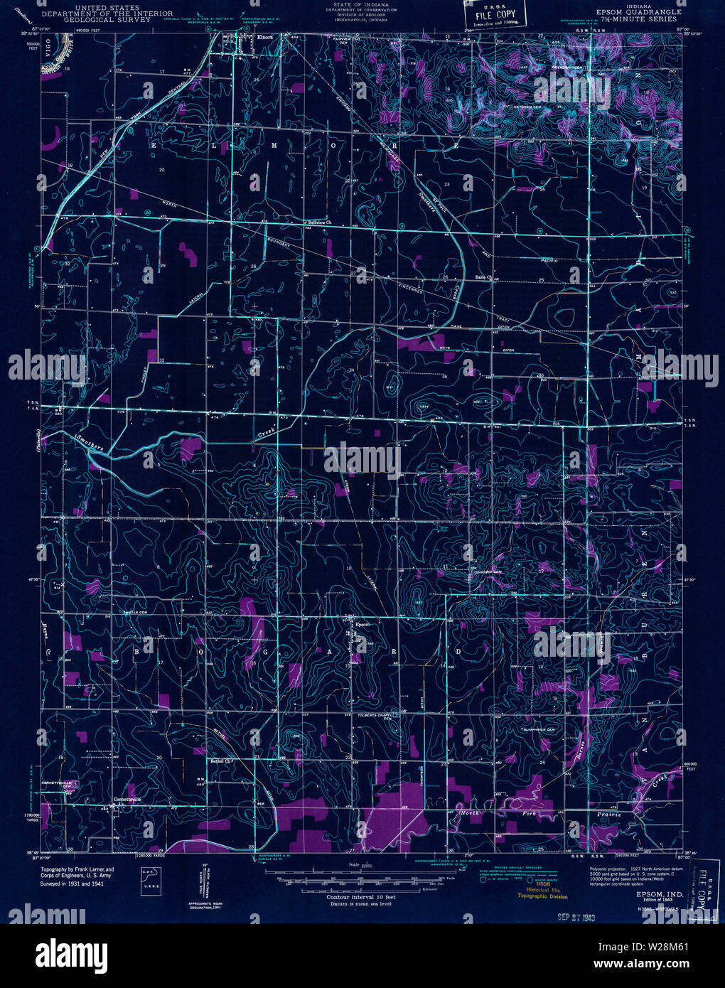 Map of epsom hi-res stock photography and images - Alamy