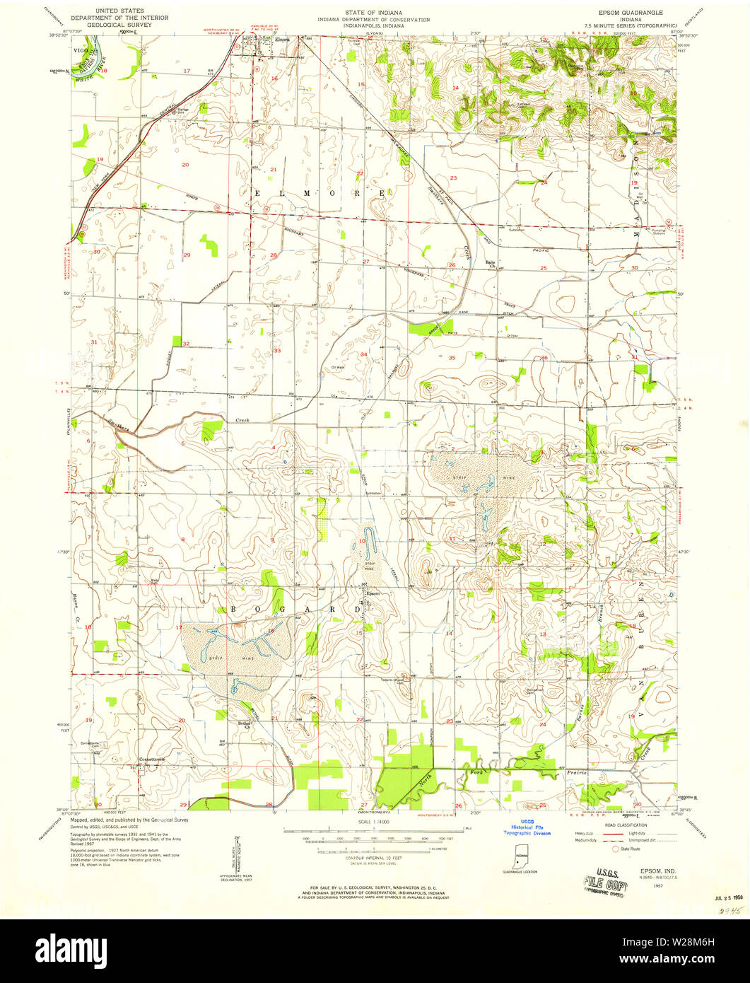 Map of epsom hi-res stock photography and images - Alamy