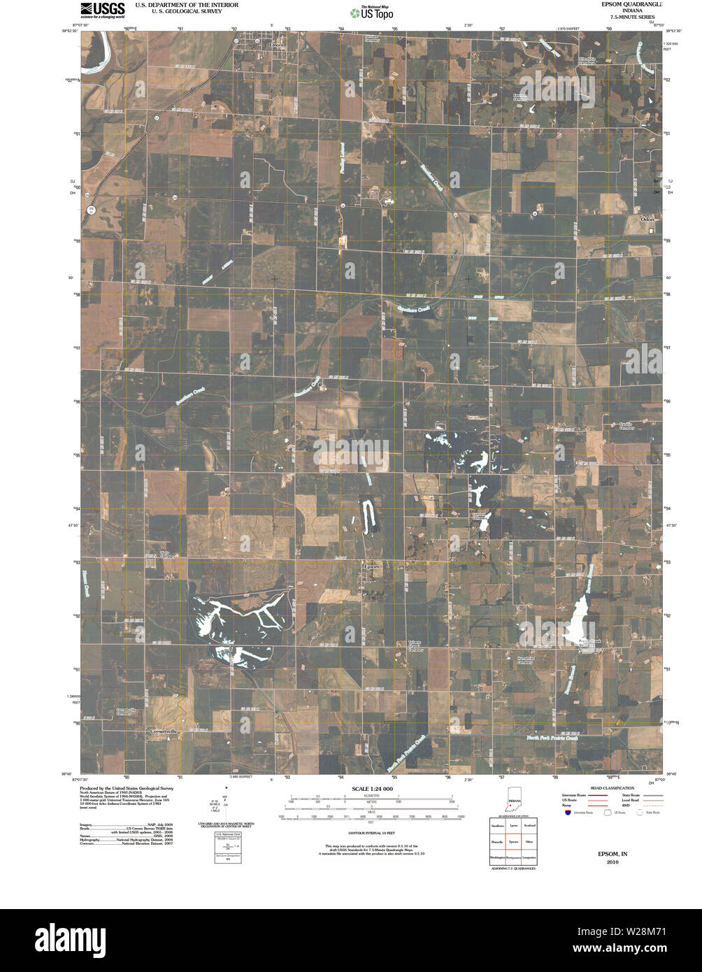 Map of epsom hi-res stock photography and images - Alamy