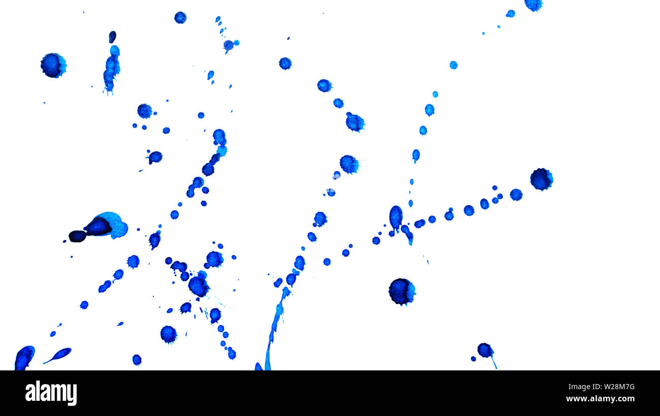 Blue ink spots. Abstract art background for design Stock Photo - Alamy