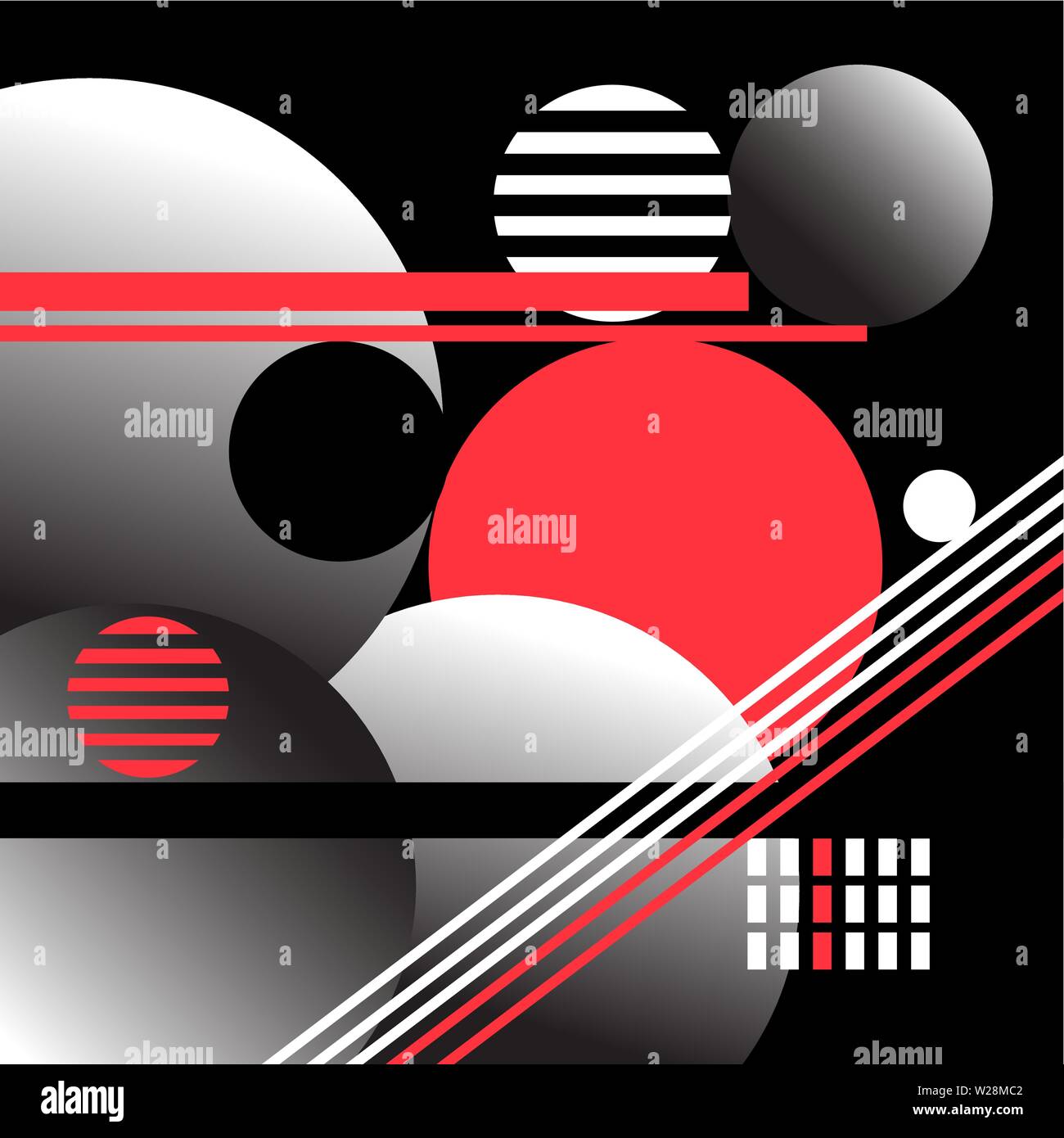 Abstract beautiful vector background of geometric different objects ...