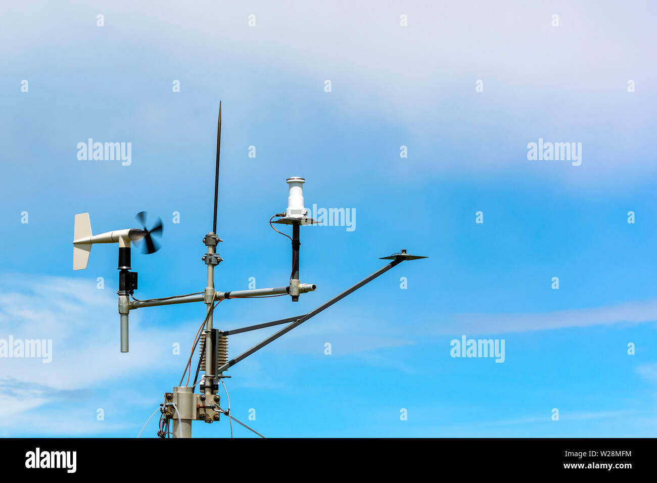 Wind Speed Anemometer Weathervane on a Windy Day Stock Photo - Alamy
