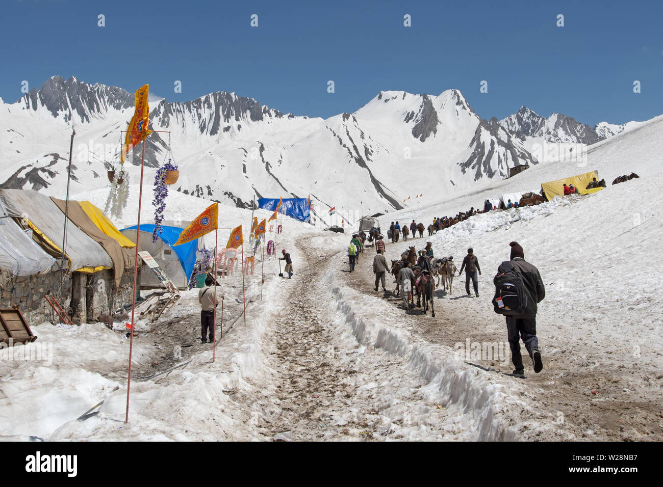 Amarnath Yatra, 2019, Kashmir, India, Asia, Hindu Pilgrimage Stock ...