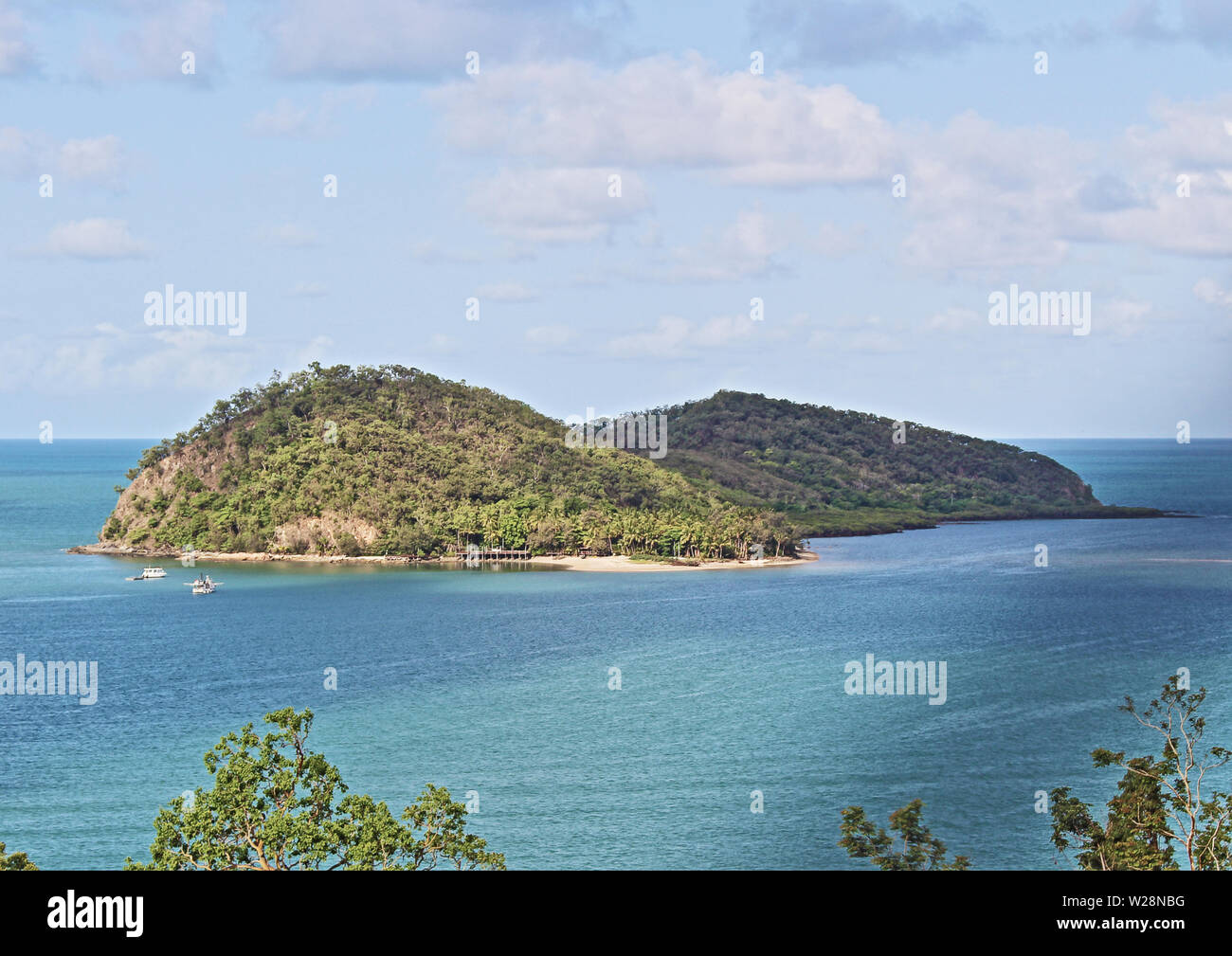 Afternoon shot from high angle on Buchan Point looking out over Double ...
