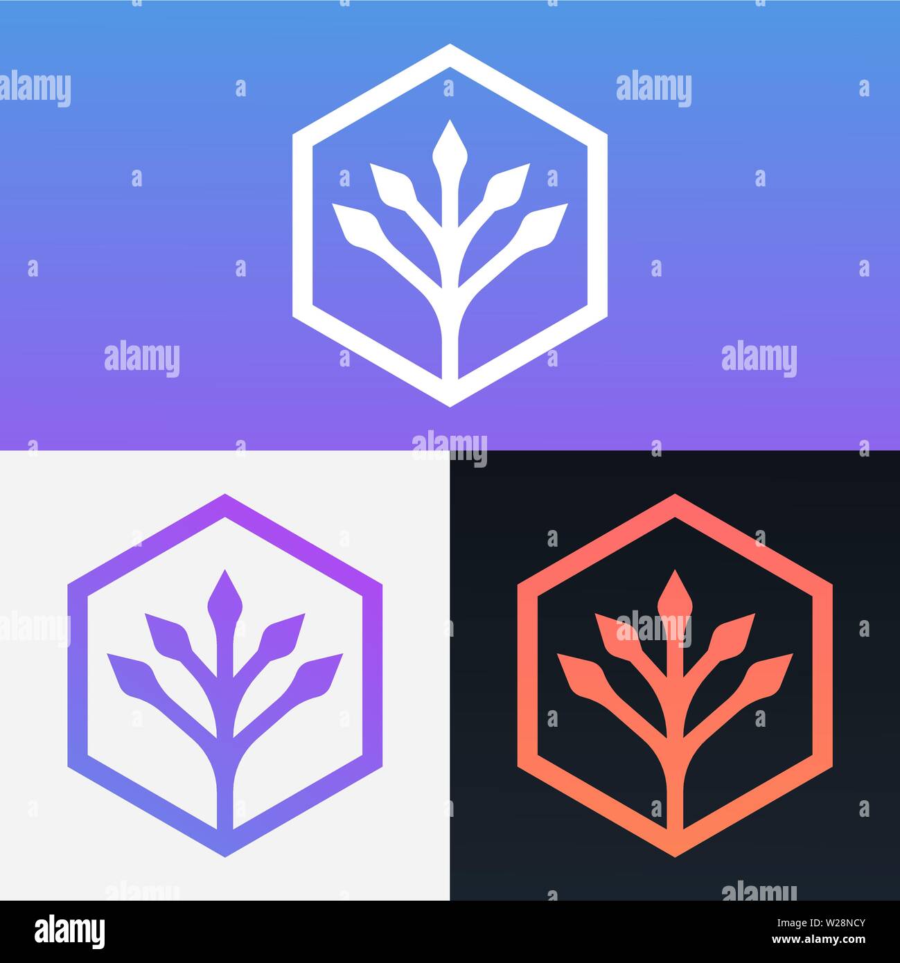 Modern Simple Tree Vector Illustration Design Clipart Symbol Logo ...