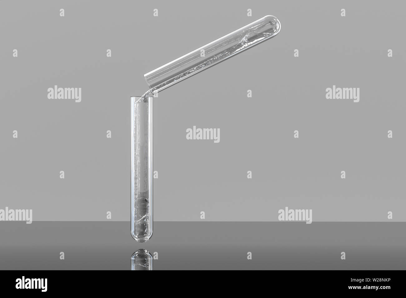 Chemical test tube in the lab, 3d rendering. Computer digital image ...