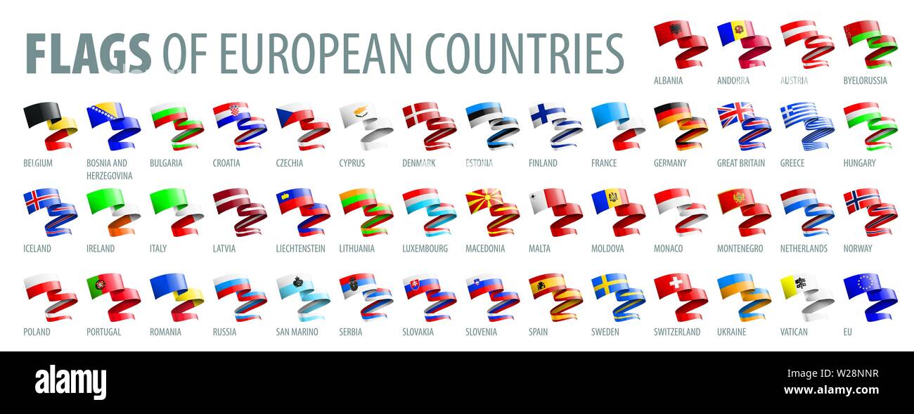 Set of flags of Europe. Vector illustration Stock Vector Image & Art ...