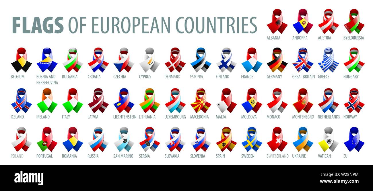 Set of flags of Europe. Vector illustration Stock Vector Image & Art ...