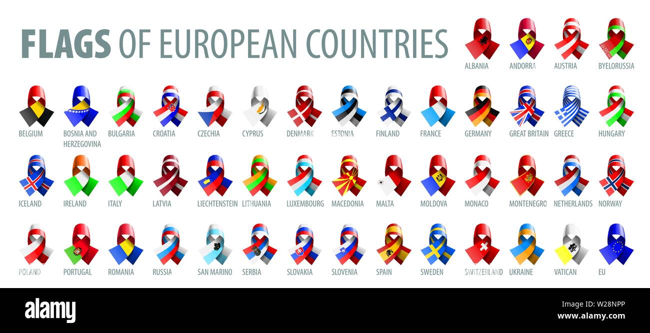 Set of flags of Europe. Vector illustration Stock Vector Image & Art ...