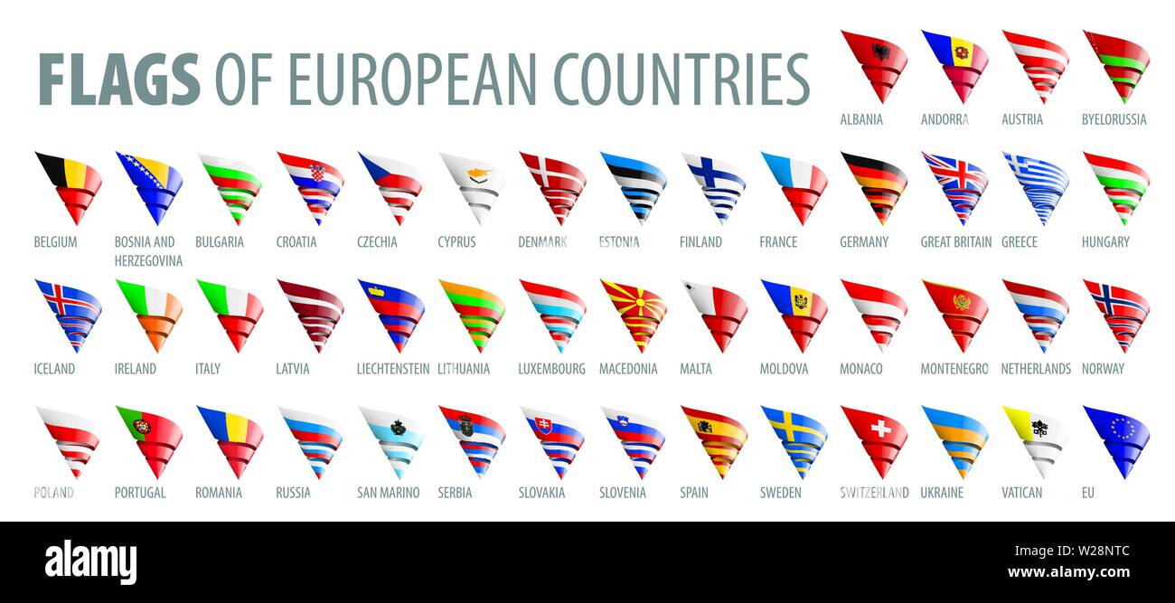 Set of flags of Europe. Vector illustration Stock Vector Image & Art ...