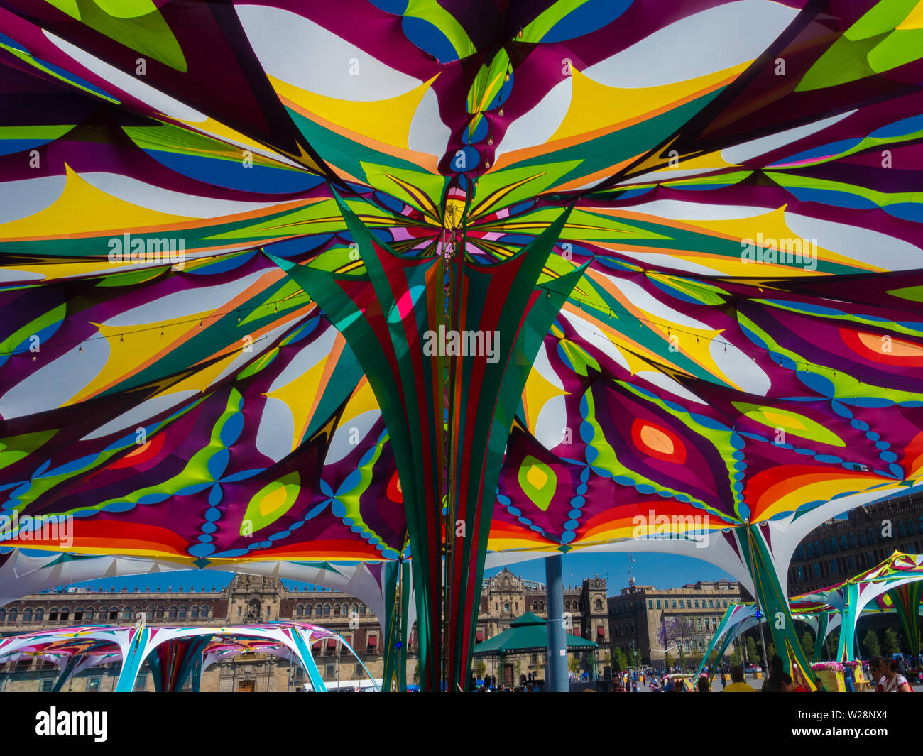 Colorful Art Installation in the Zocalo of Mexico City Stock Photo - Alamy