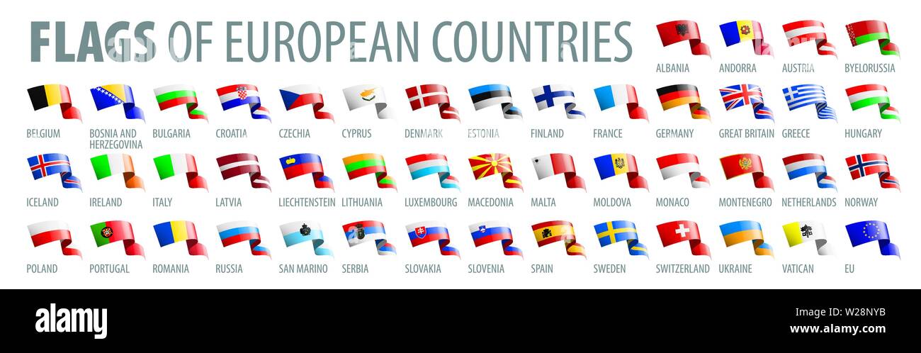 Set of flags of Europe. Vector illustration Stock Vector Image & Art ...