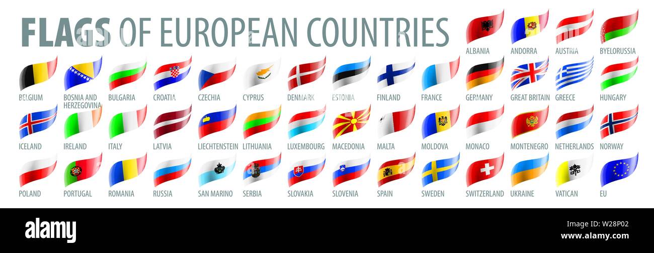 Set of flags of Europe. Vector illustration Stock Vector Image & Art ...