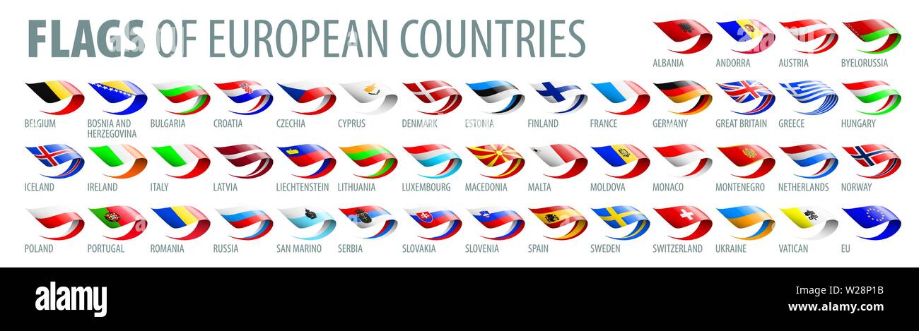 Set of flags of Europe. Vector illustration Stock Vector Image & Art ...