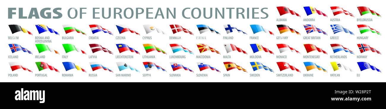Set of flags of Europe. Vector illustration Stock Vector Image & Art ...