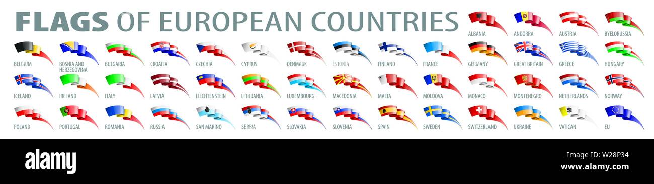 Set of flags of Europe. Vector illustration Stock Vector Image & Art ...