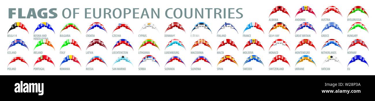 Set of flags of Europe. Vector illustration Stock Vector Image & Art ...