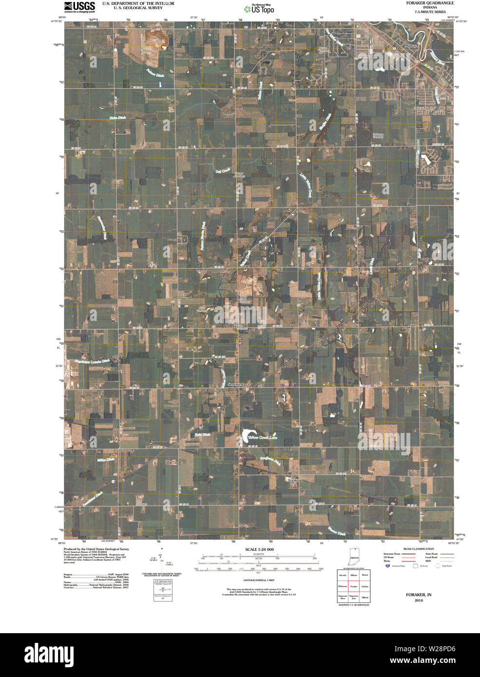 Indiana historical map Cut Out Stock Images & Pictures - Alamy