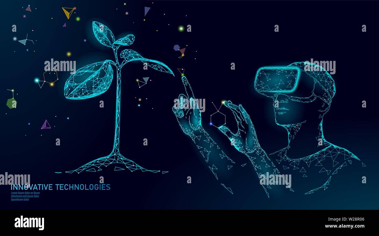 DNA evolution modern engineering technology. Augmented reality helmet ...