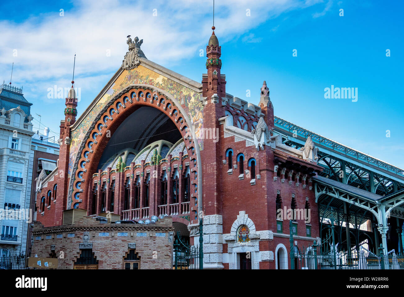 Valencia, Spain. Mercado Central - famous old market hall Stock Photo ...