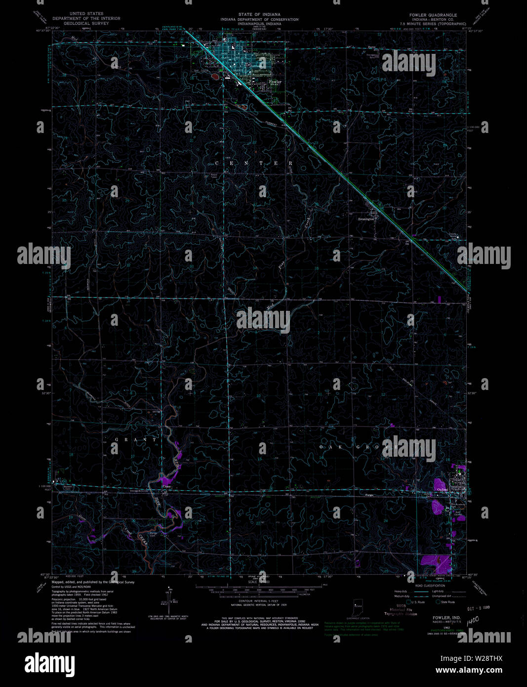 Fowler indiana map hi-res stock photography and images - Alamy