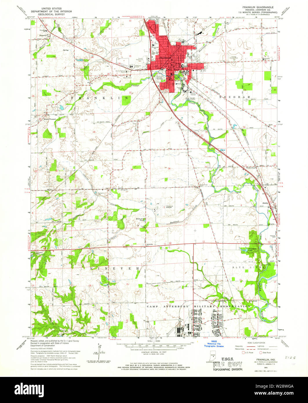 Franklin indiana map hi-res stock photography and images - Alamy