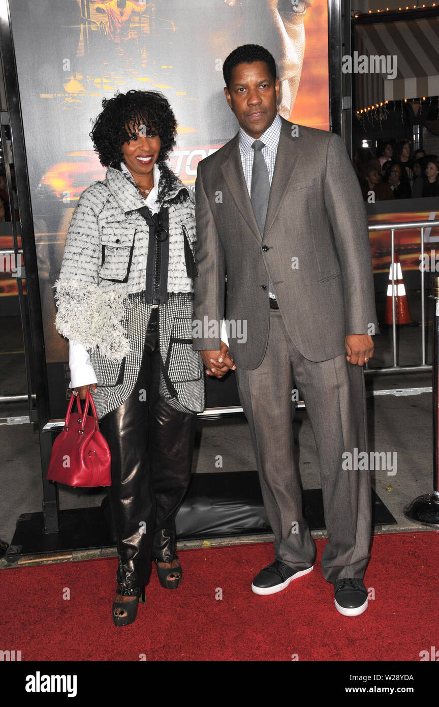 Denzel washington and wife paulette hi-res stock photography and images ...