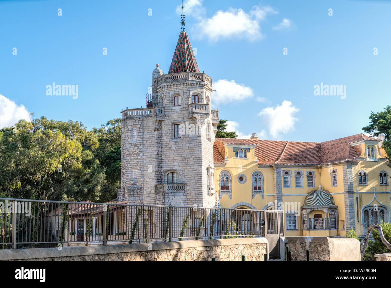 beautiful building of Museum Condes de Castro Guimaraes in Cascais ...