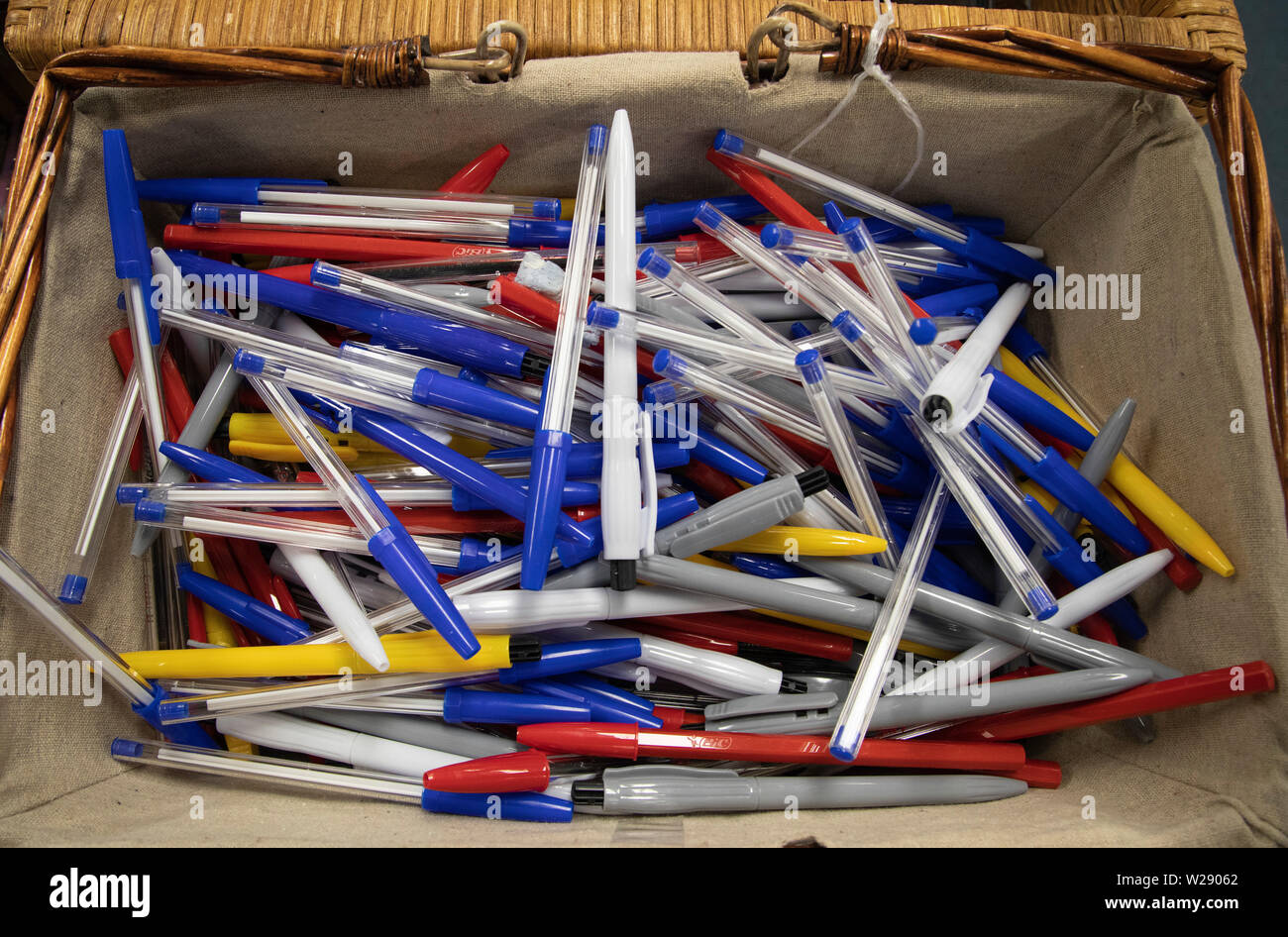 Blue Biro Pens High Resolution Stock Photography and Images - Alamy