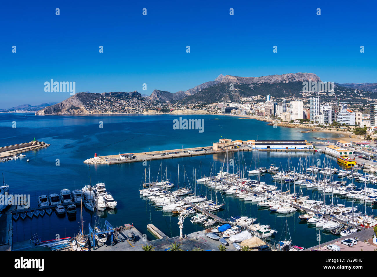Mediterranean resort Calpe near Valencia Costa Blanca Spain Stock Photo ...