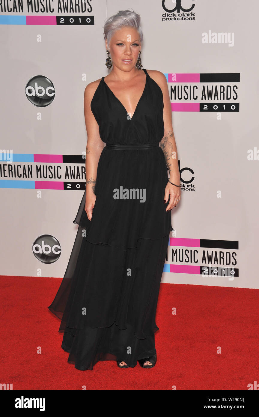 LOS ANGELES, CA. November 21, 2010: Pink at the 2010 American Music ...