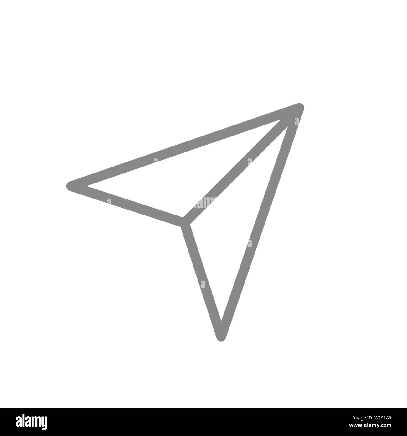 Navigation arrow line icon. Travel symbol and sign Stock Vector Image ...