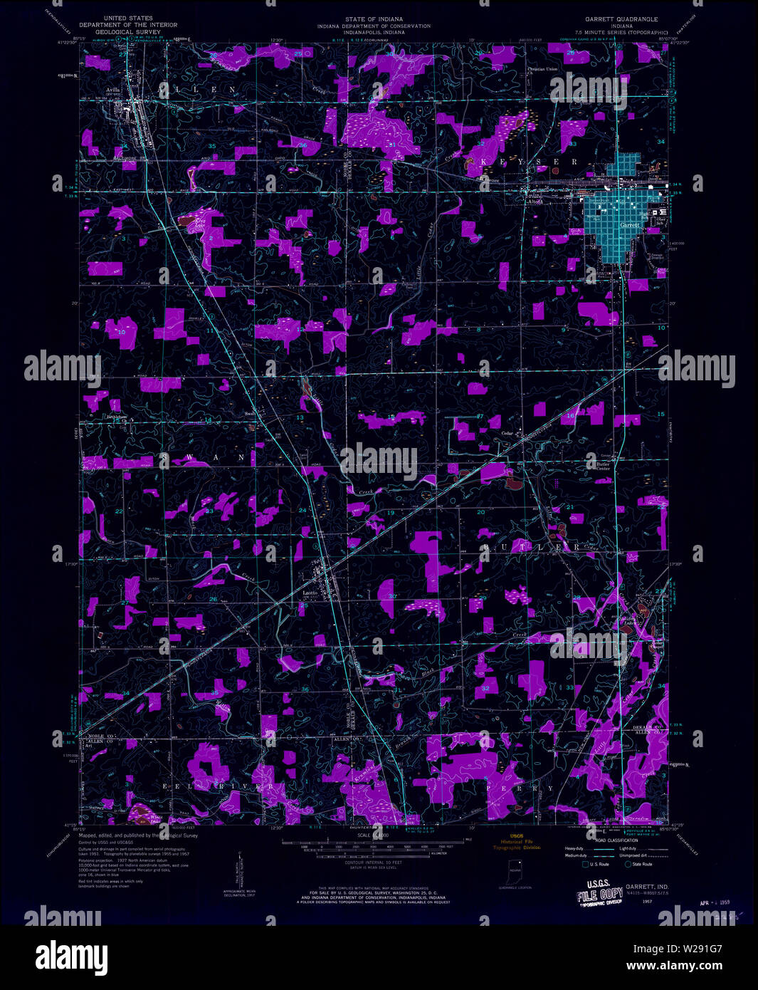 Garrett map hi-res stock photography and images - Alamy