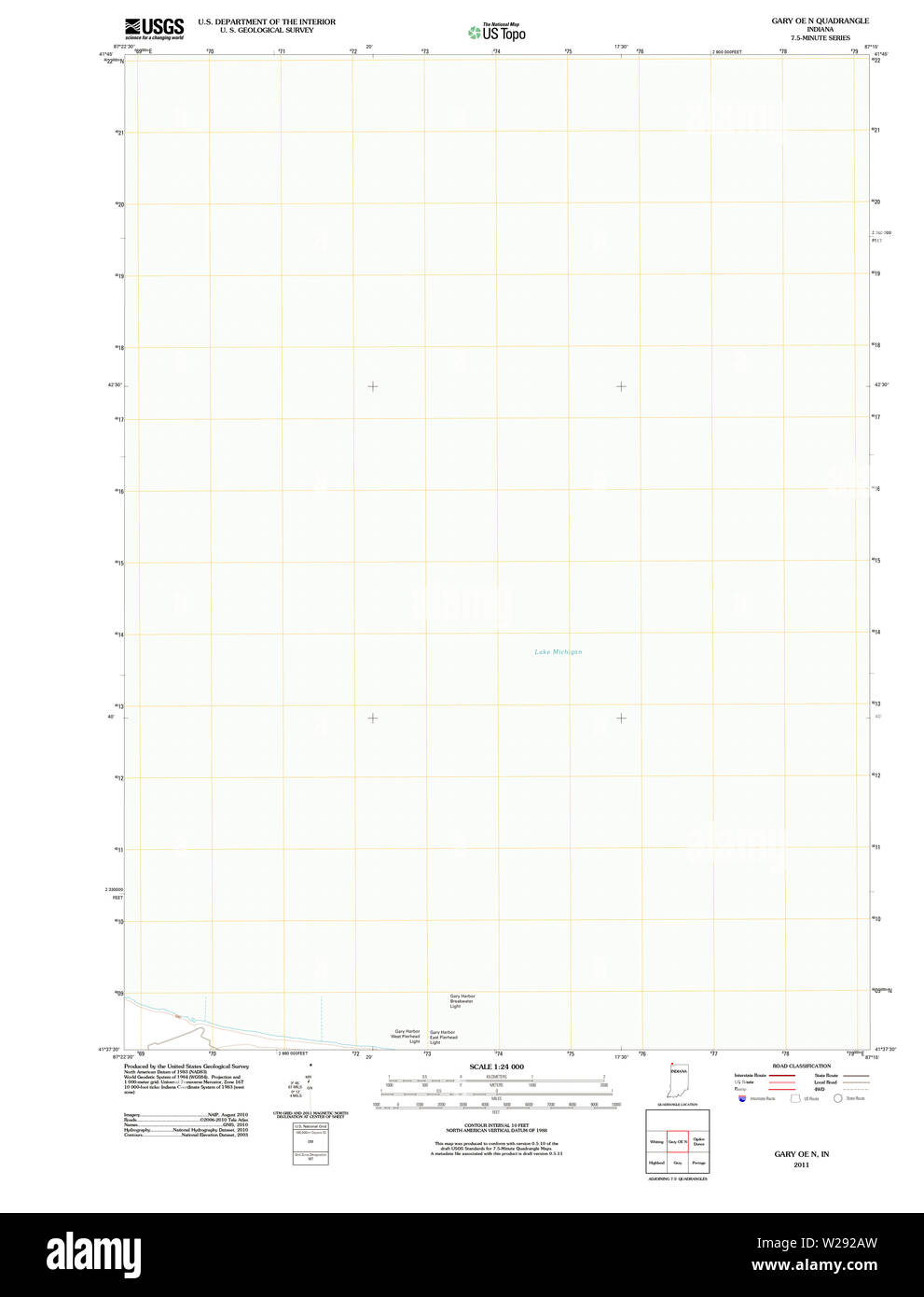 Map of gary Cut Out Stock Images & Pictures - Alamy