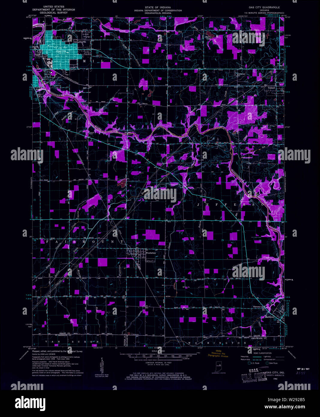 Gas city indiana map hi-res stock photography and images - Alamy