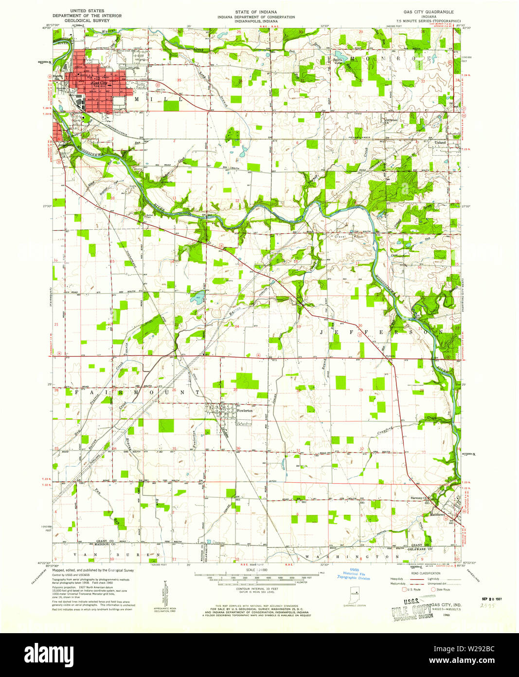 Gas city indiana map hi-res stock photography and images - Alamy
