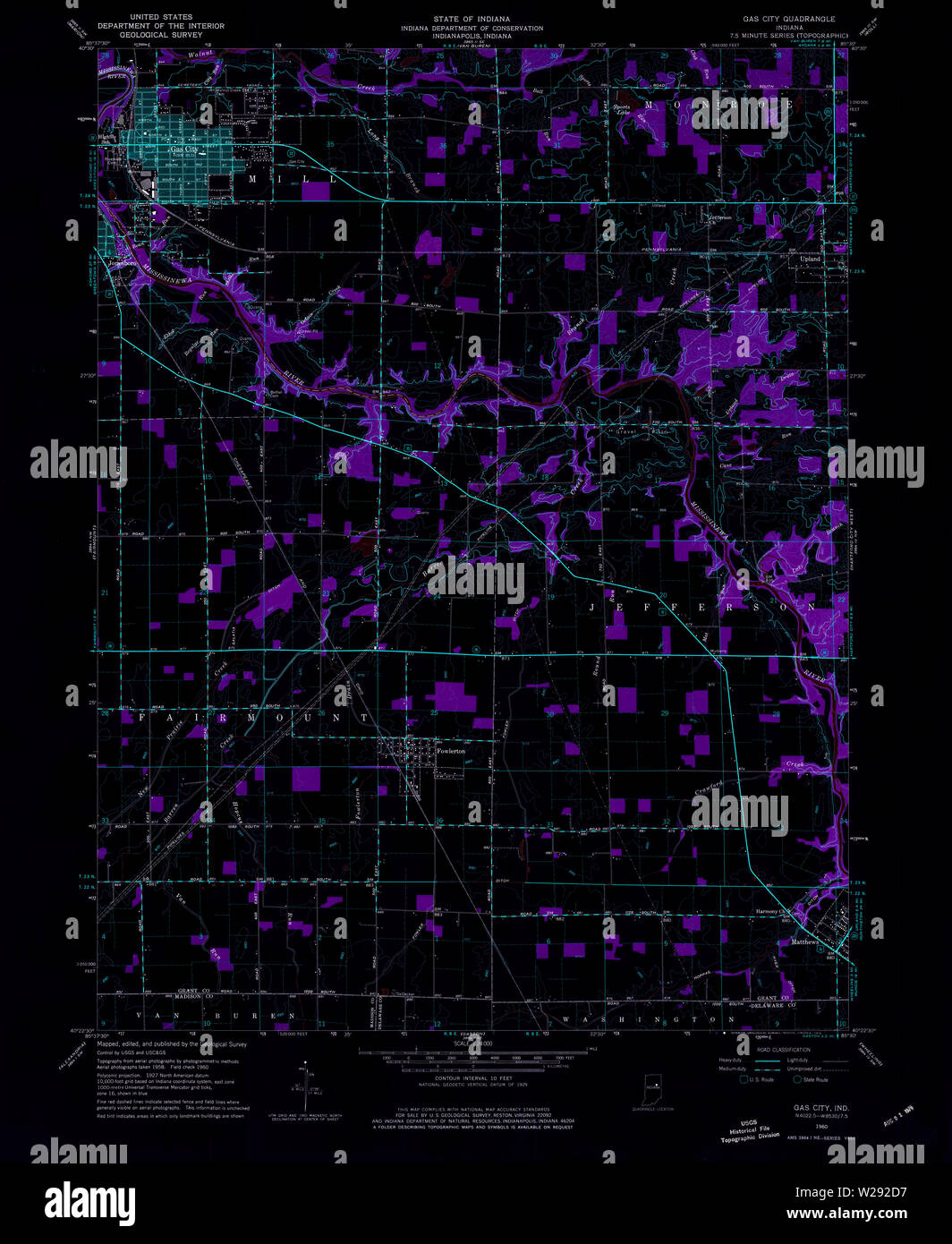 Gas city indiana map hi-res stock photography and images - Alamy